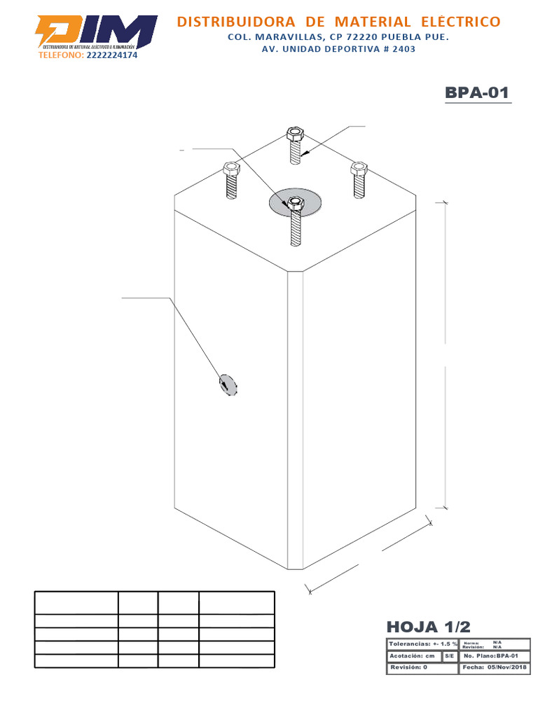 Base de Concreto Rectangular 40x40x60 Cm 31-Bases Rentangulares. | PDF