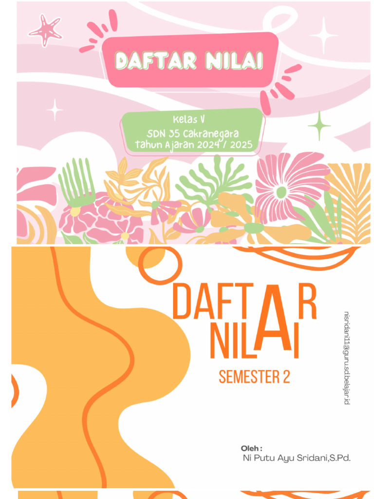 Cover Daftar Nilai | PDF