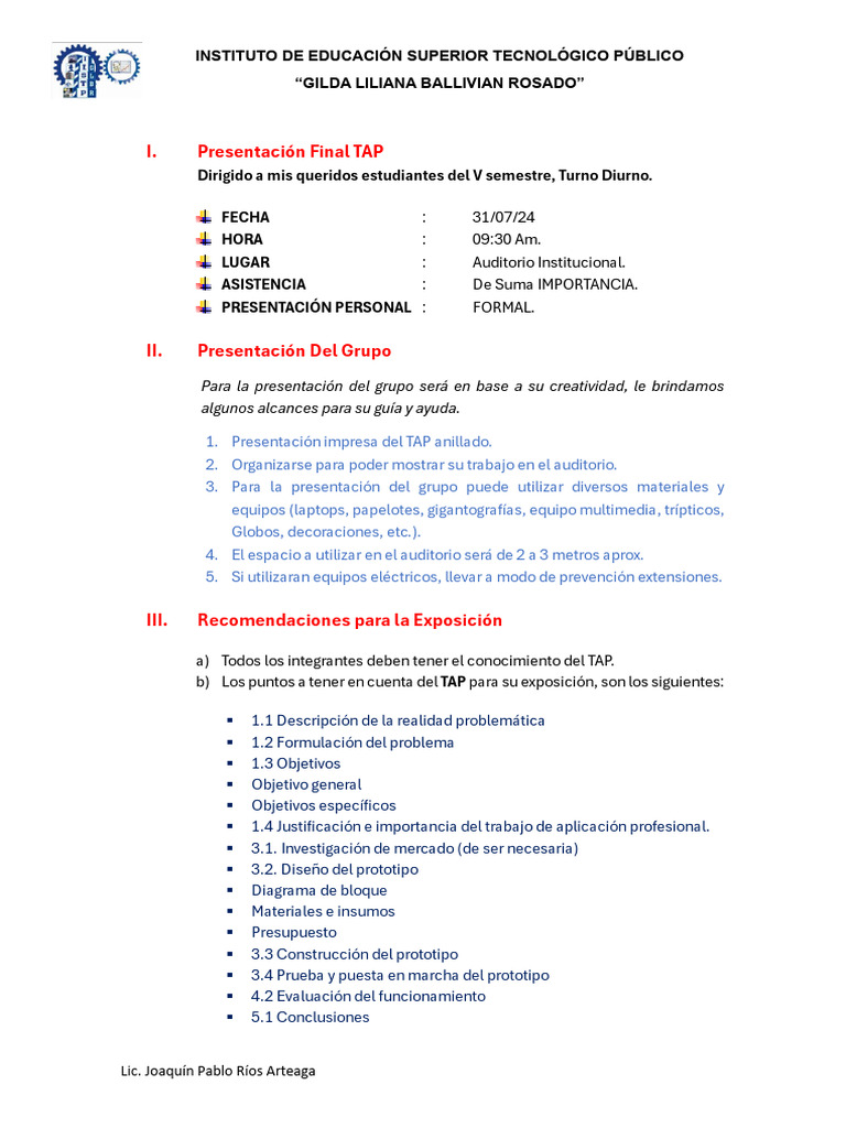 Presentación Final TAP | PDF