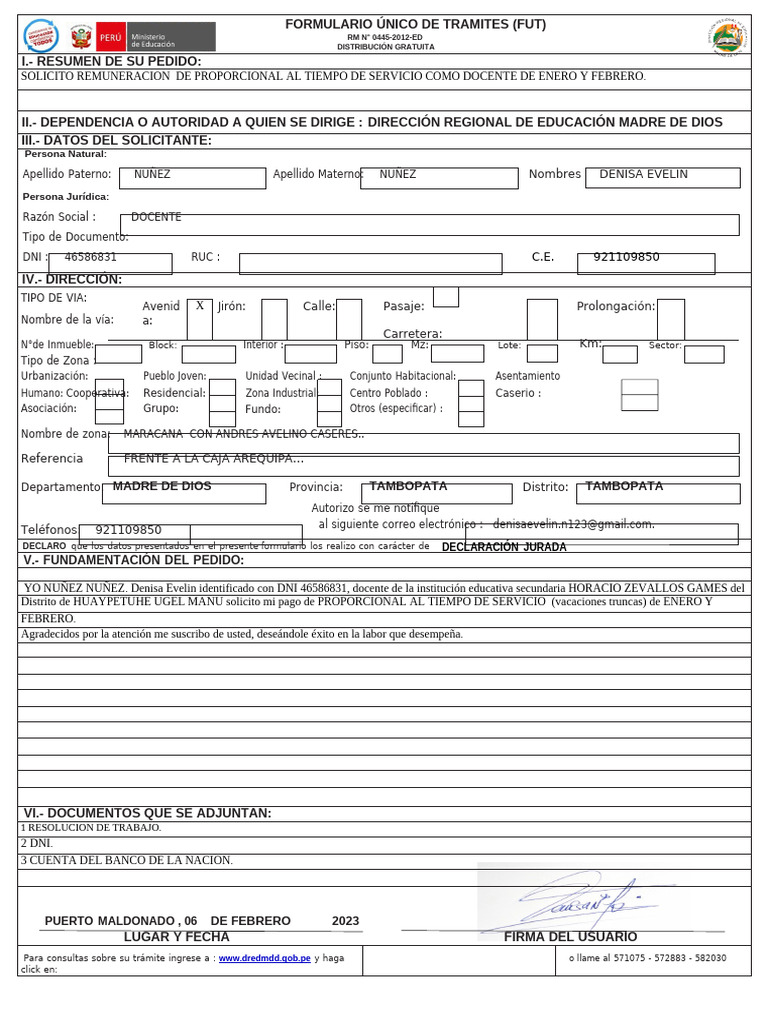 Fut Dre Mdd-Denisa Nuñez 2023 | PDF