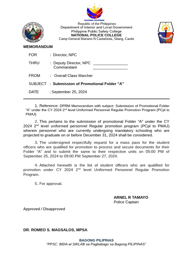 Request For Mass Pass, Promotable | PDF