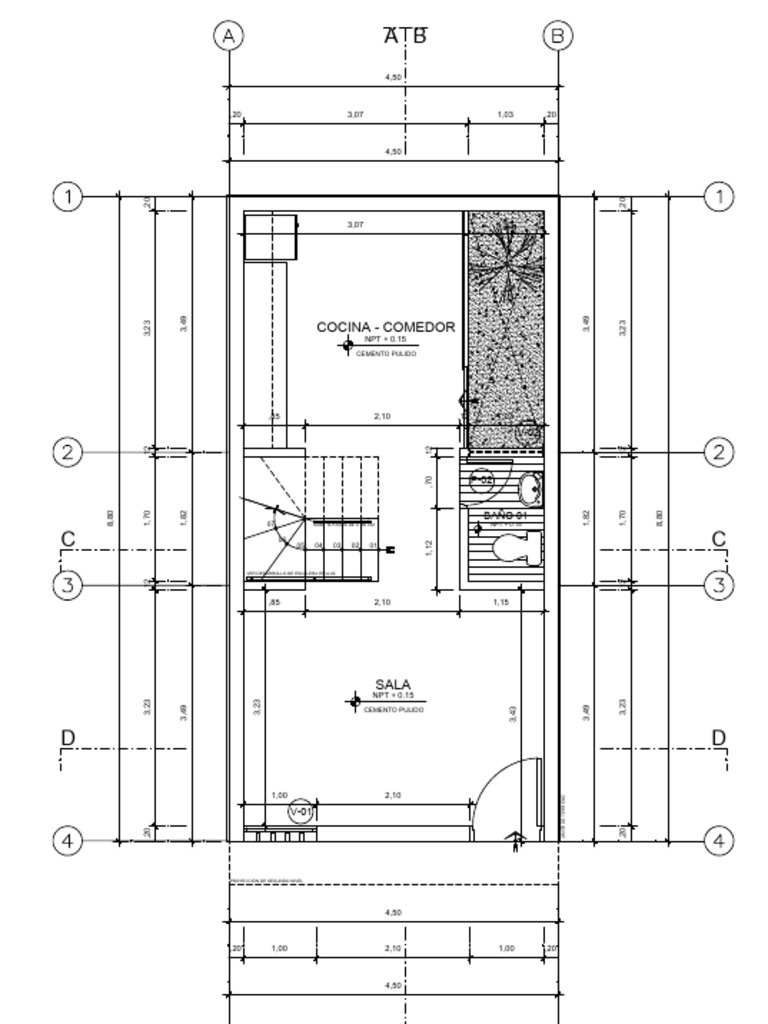 Planta, Corte y Elevación | PDF