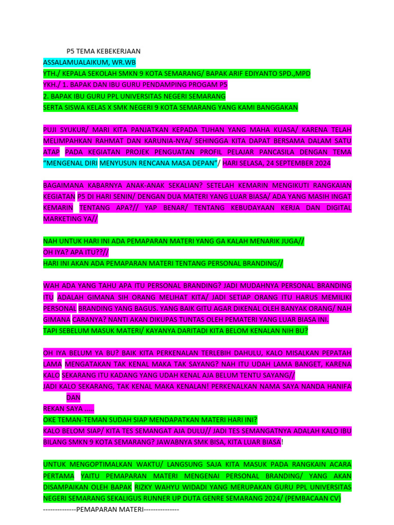 Teks Pewara | PDF | Ilmu Sosial | Kesehatan Holistik