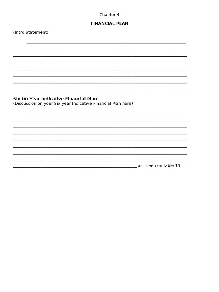 Financial Plan | PDF