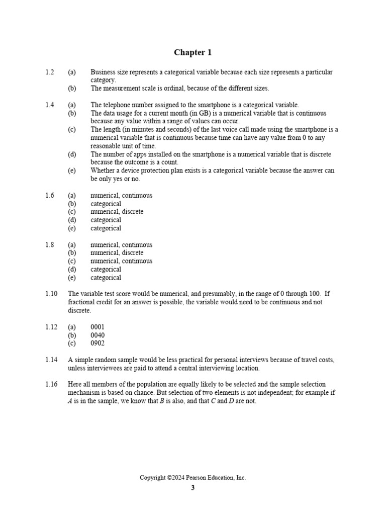 M01 Berenson 15 SSM CH01 | PDF | Microsoft Excel | Categorical Variable