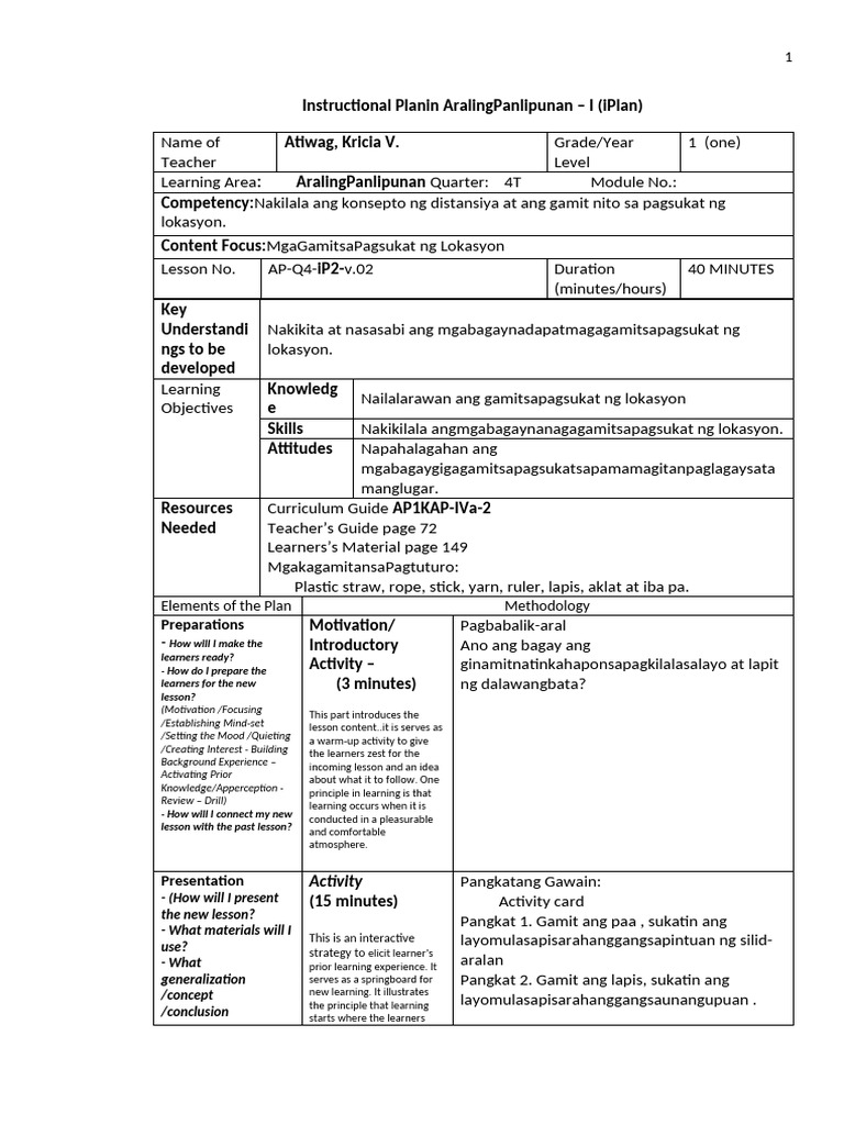 Lesson plan | PDF | Learning | Neuroscience