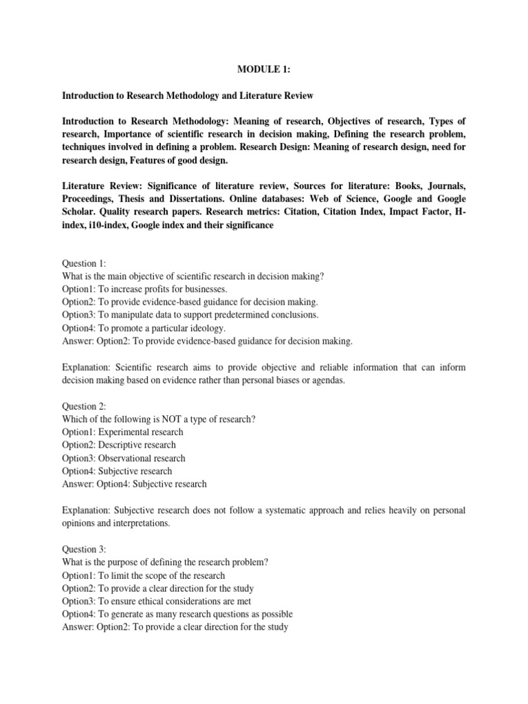 MODULE 123 (3 Files Merged) | PDF | Methodology | Experiment