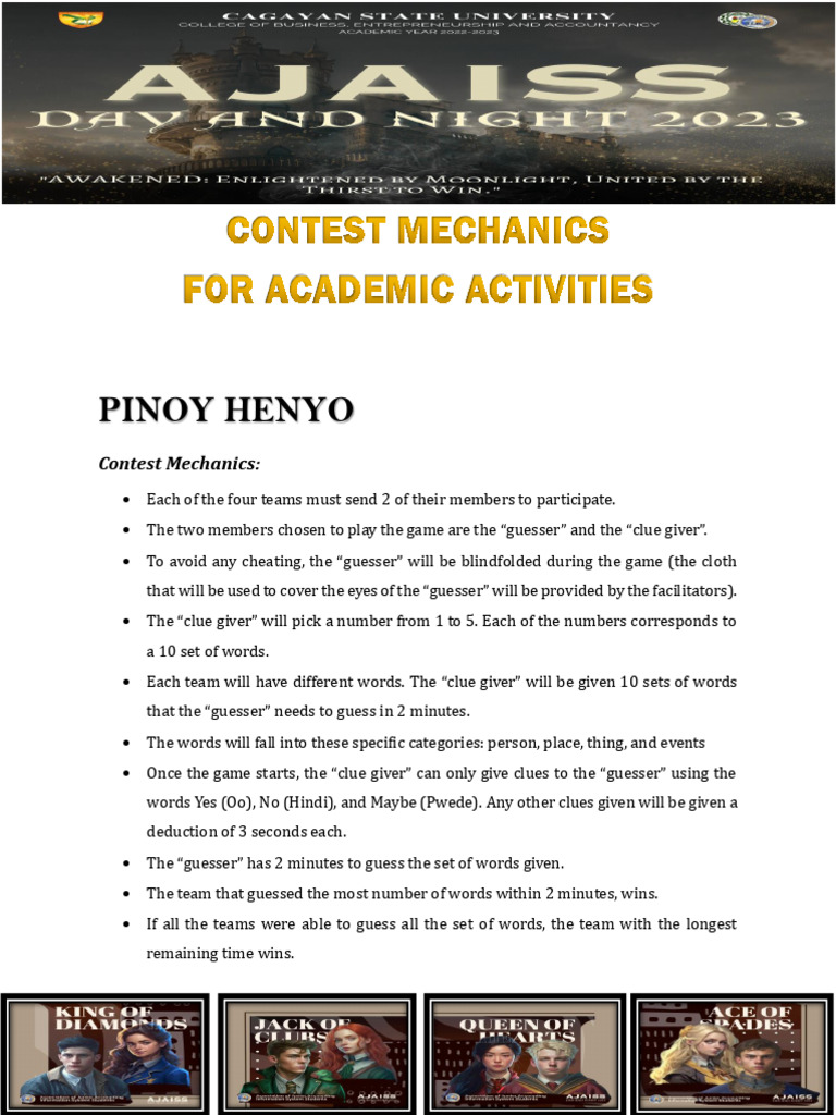 CONTEST-MECHANICS | PDF