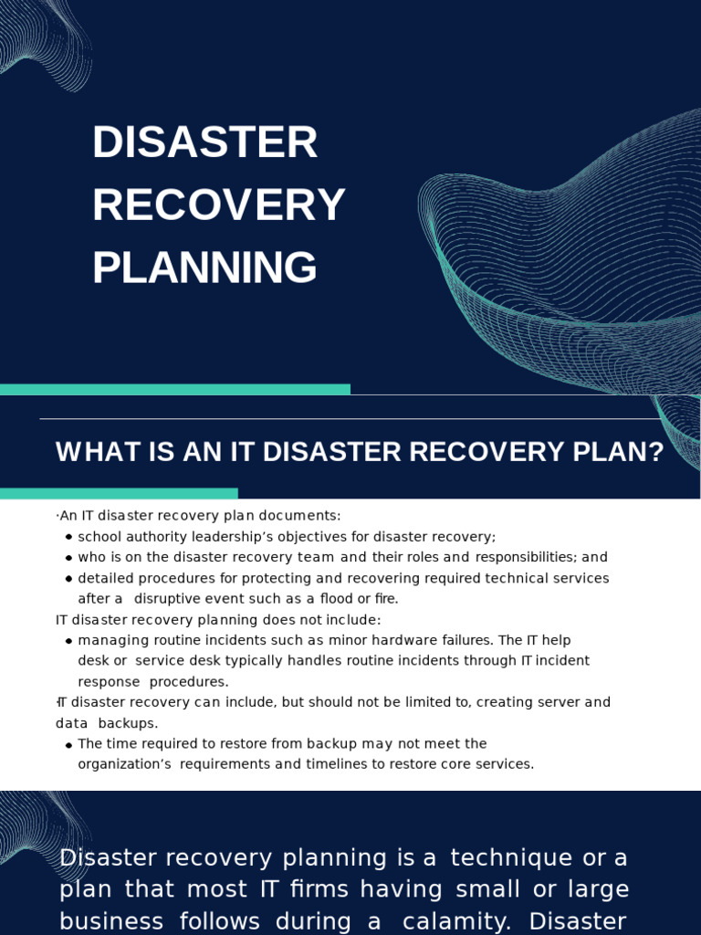 Disaster Recovery Planning | PDF | Simulation | Disaster Recovery