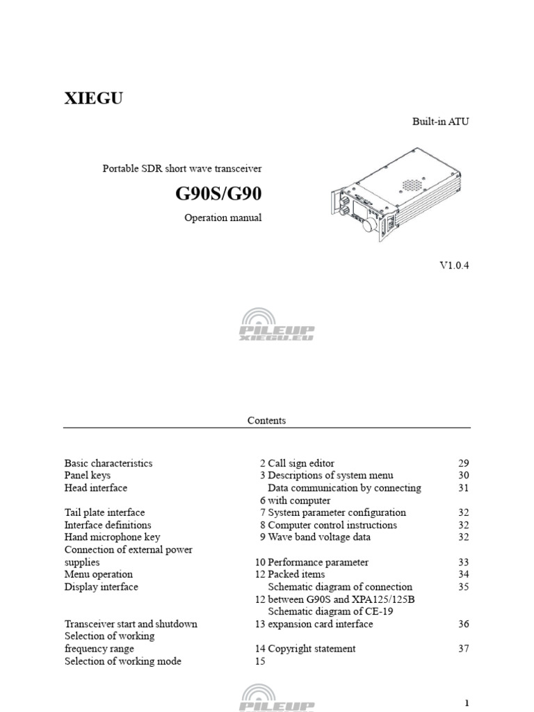 G90 Operators Manual v1.0.4 | PDF