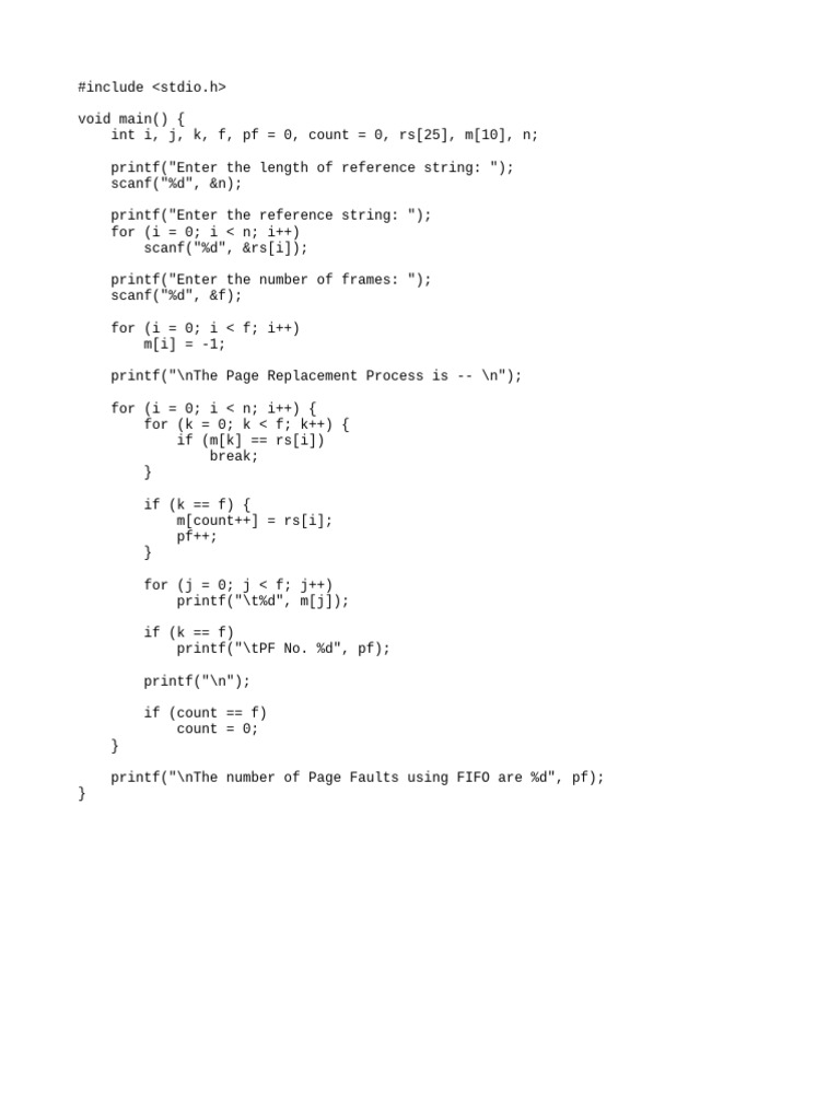 Exp 5 Fifo | PDF | Computers