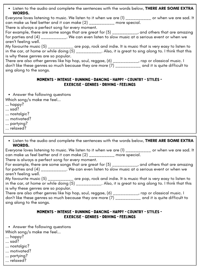 4° - Plan 94 (Unit 1 - Activity 3) | PDF | Hip Hop Music | American ...