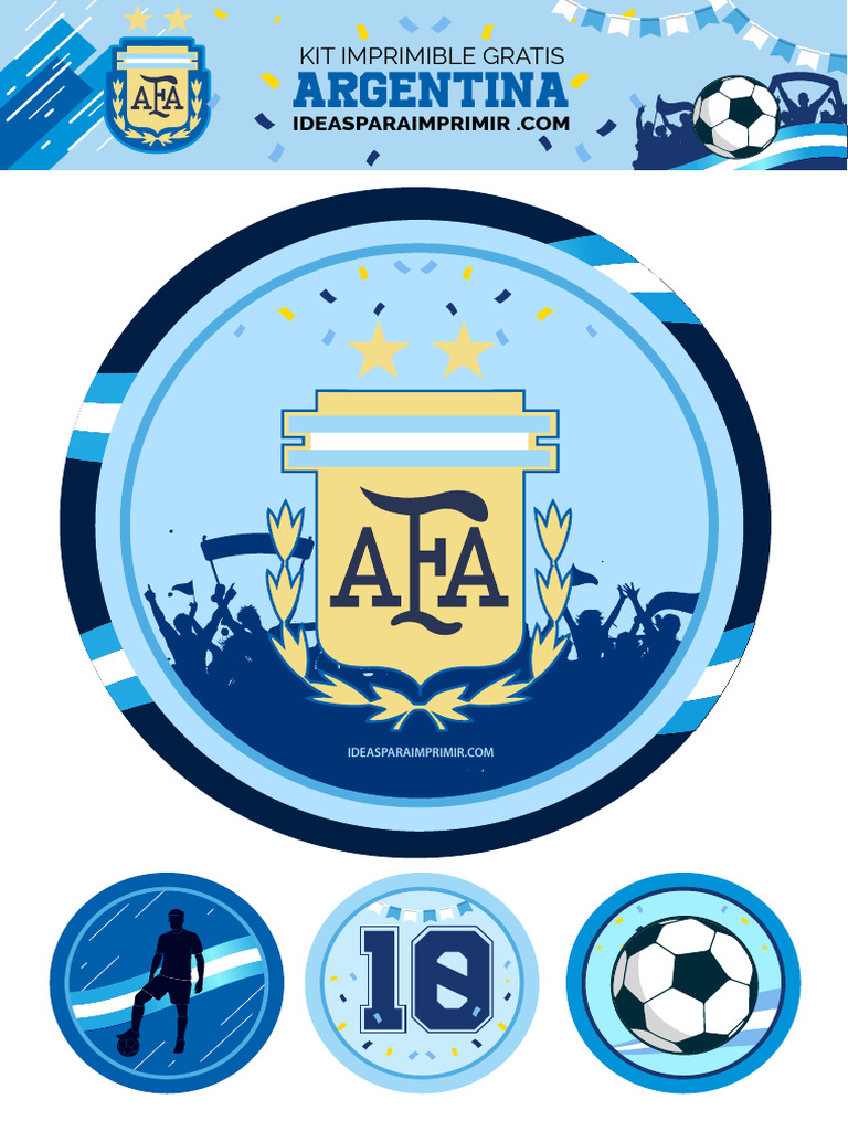 Kit Seleccion Futbol Argentina Afa Poster Escudo Afa | PDF