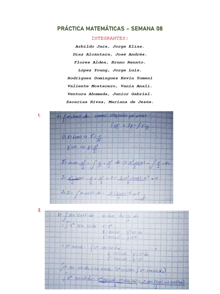 Practica Matematicas 08 | PDF