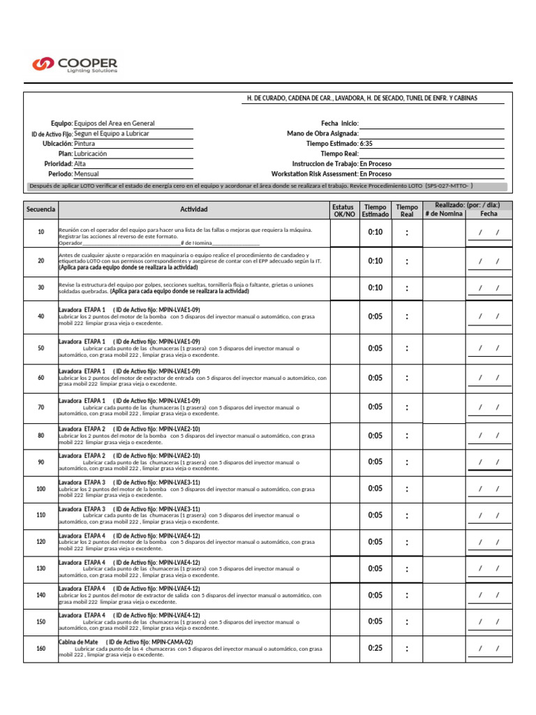 MP Equiposgral. 15 Lubr | PDF | Ingeniería mecánica