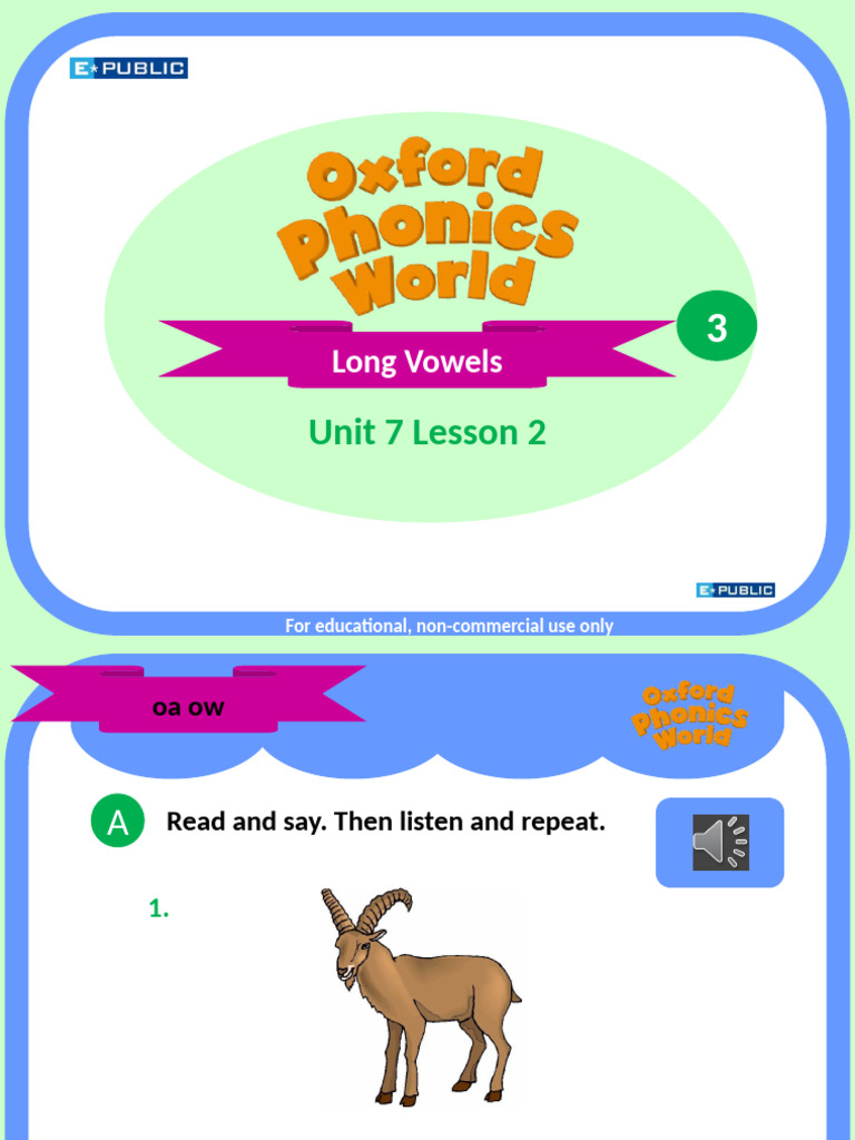 Long Vowel Sounds: oa and ow Activities | PDF | Language Arts & Discipline