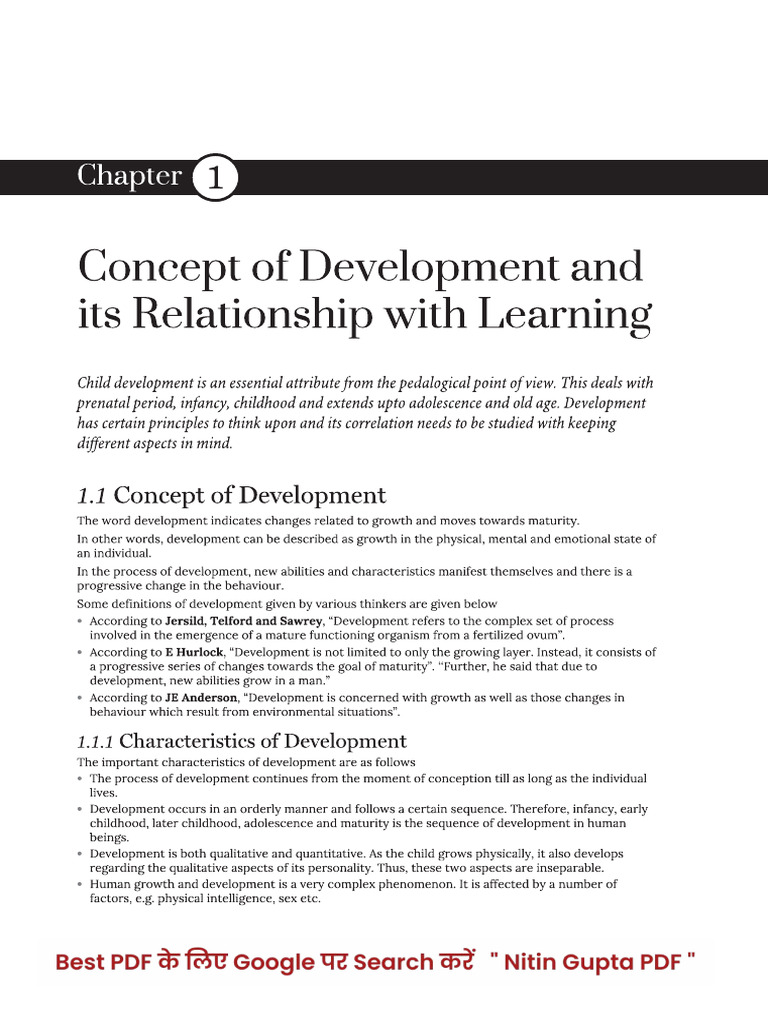 summary of child and development | PDF