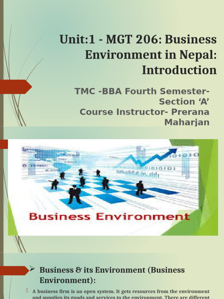 Business Environment Unit 1 | PDF | Strategic Management | Scenario ...
