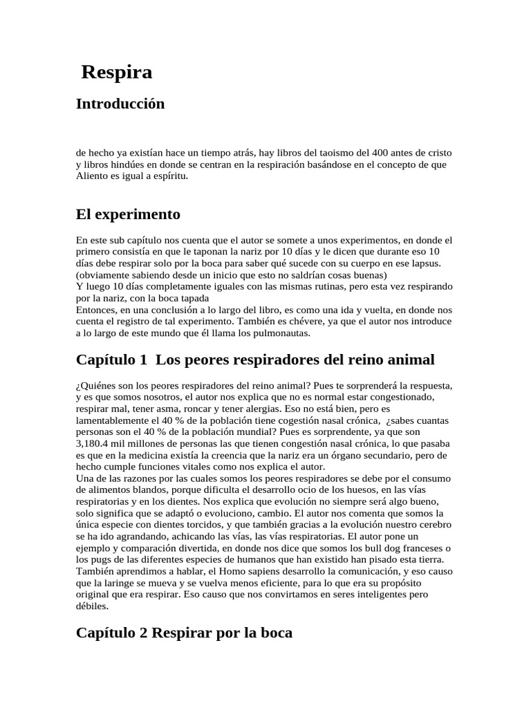 Respira | PDF | Respiración | Estrés (biología)