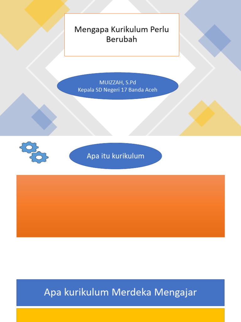 Muizzah, S.PD Mengapa Kurikulum Perlu Berubah | PDF