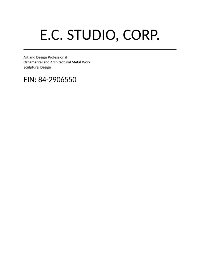EC Studio Cover Page | PDF | Art