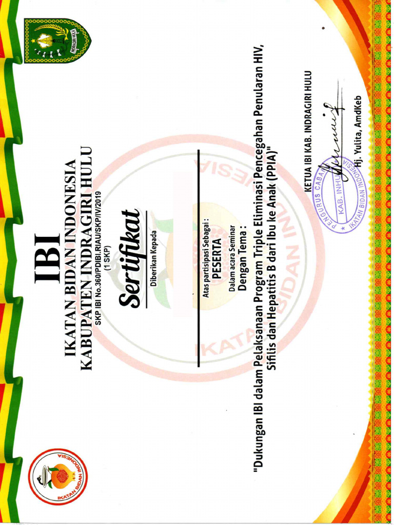 Sertifikat IBI | PDF