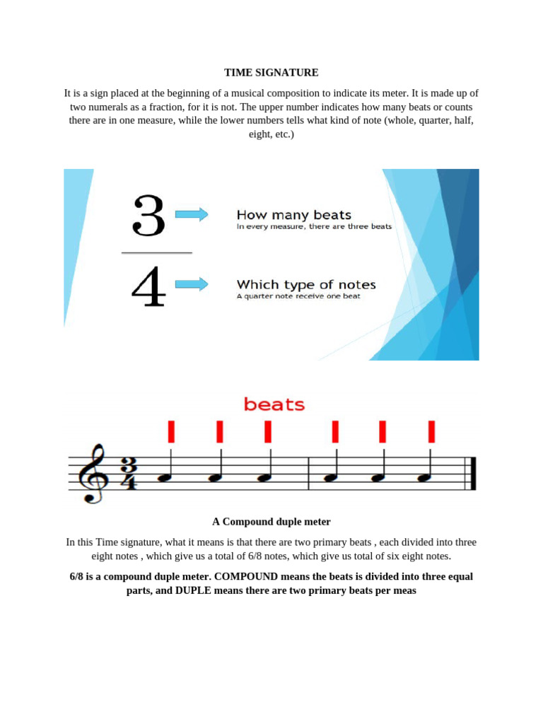 HANDOUTS TIME SIGNATURE | PDF
