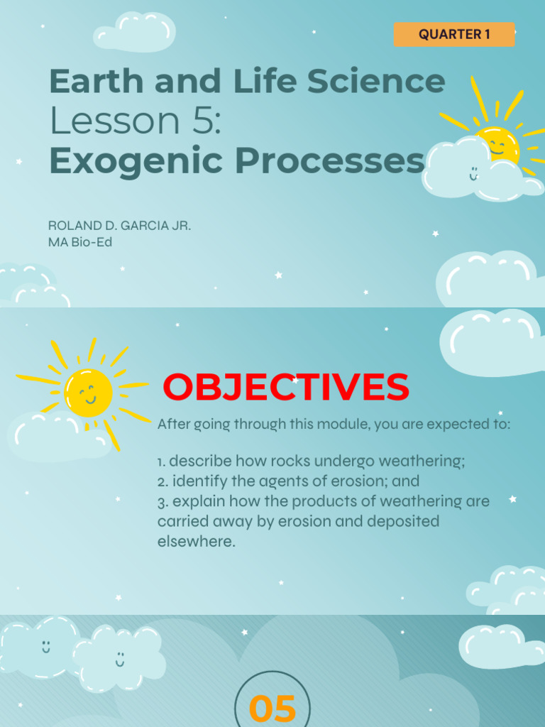 Earth and Life Science LESSON 5 | PDF | Weathering | Erosion