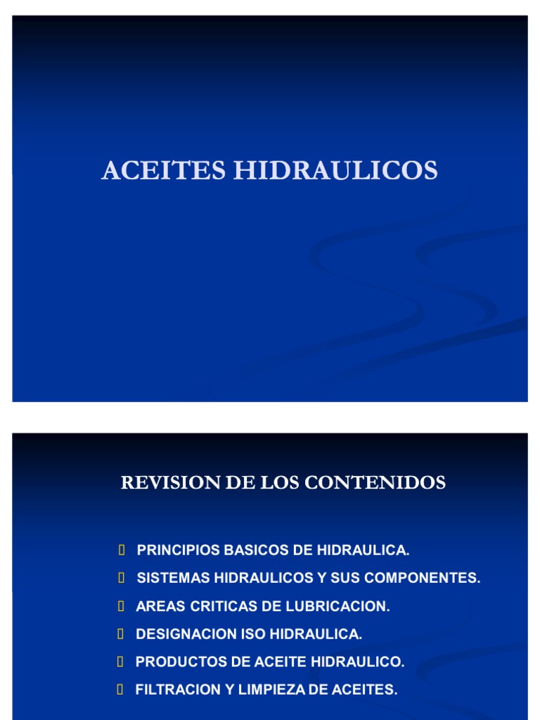 Aceites Hidraulicos Pdf Naturaleza