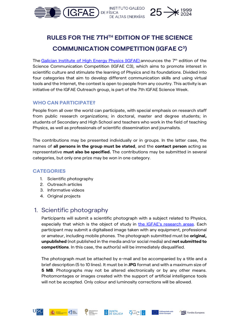 IGFAE-C3-2024_Rules | PDF | Science | You Tube