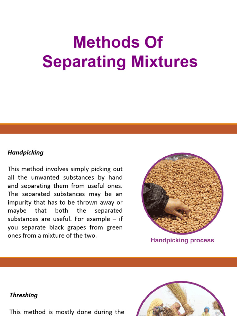 2methods of Separating Mixtures | PDF | Filtration | Mixture