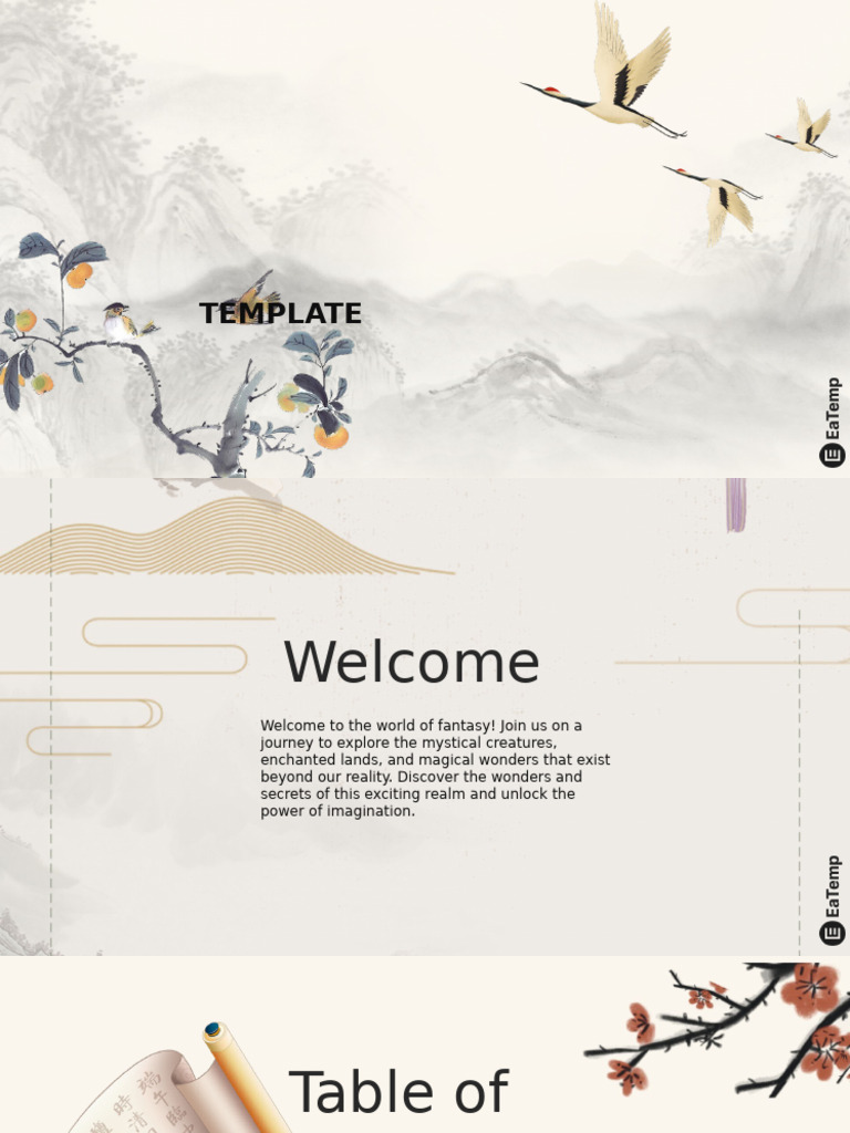 China PPT Template by EaTemp | PDF | Magician (Fantasy) | Dragon