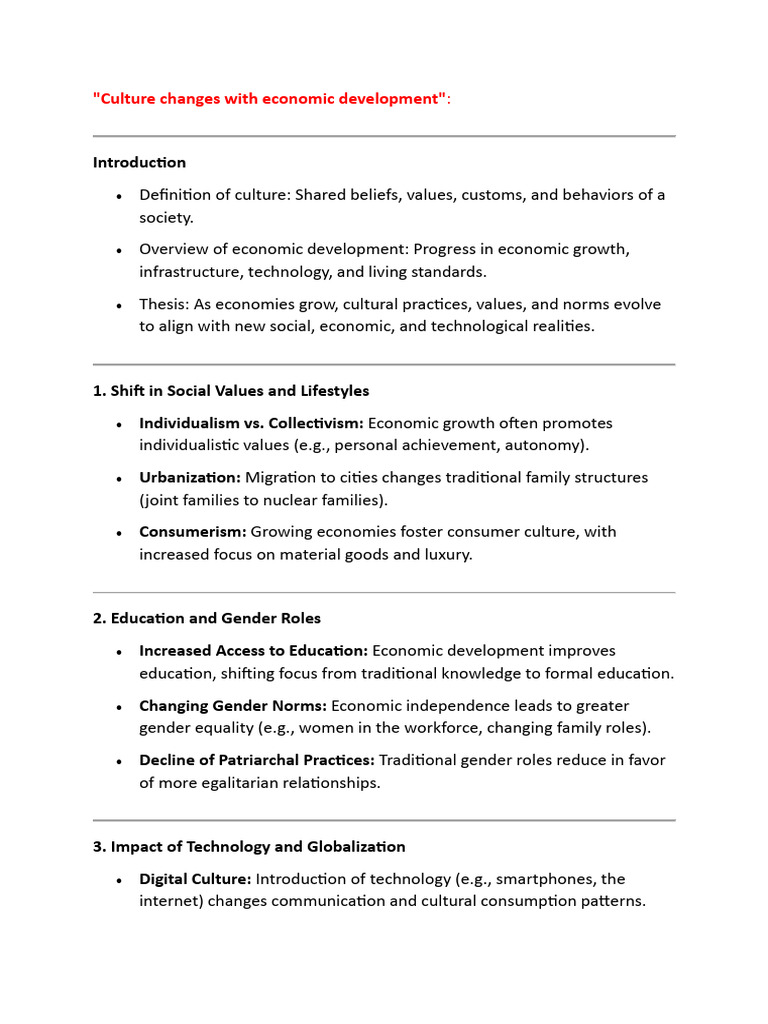 Culture changes with economic development | PDF | Identity Politics | Caste