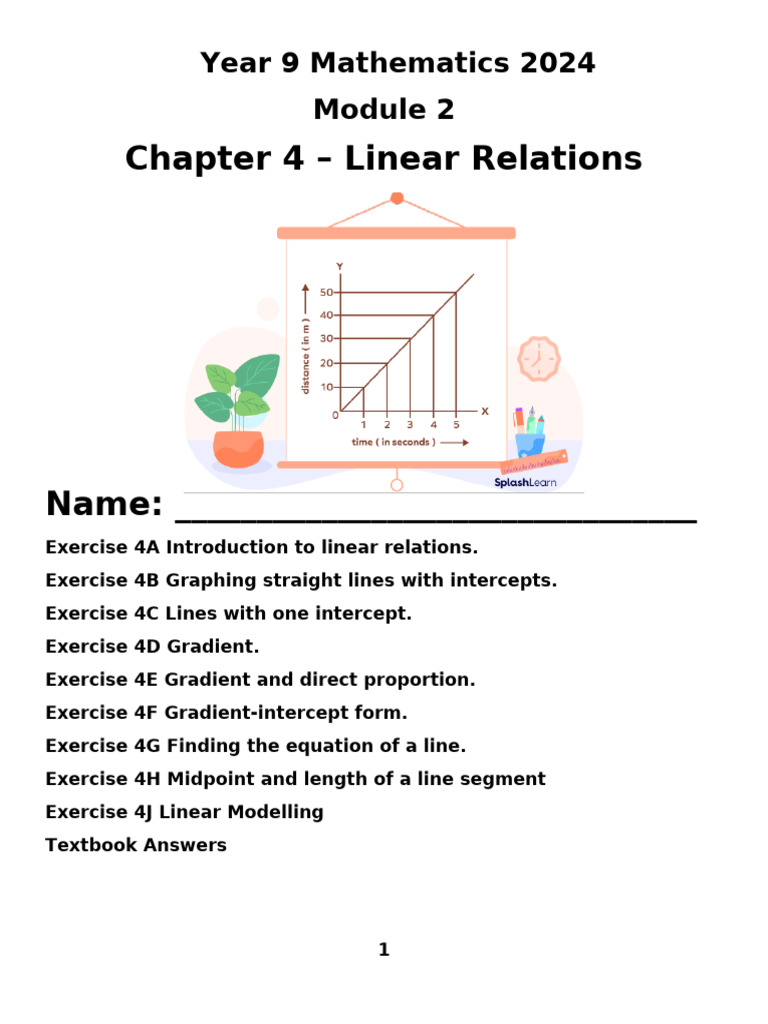 Linear Booklet | PDF | Slope | Line (Geometry)