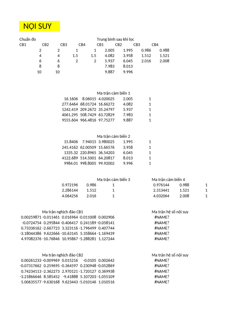Xử lý số liệu - Nội suy | PDF