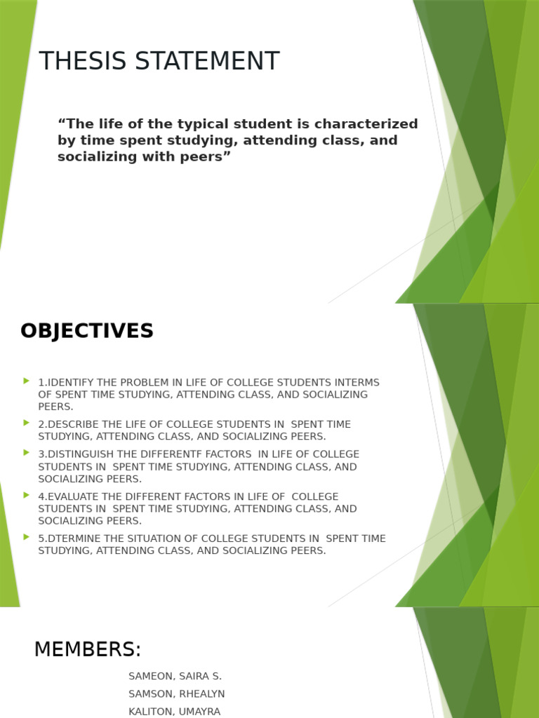 Thesis Statement 1 | PDF