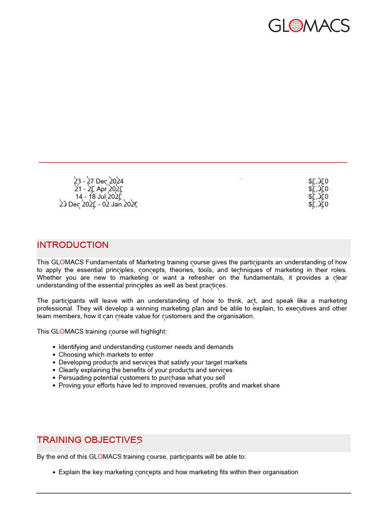 [CD] Training Course Syllabus | PDF | Marketing | Communication