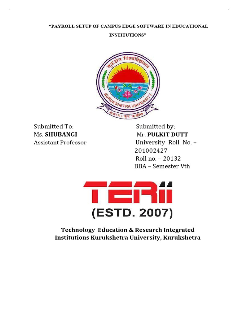 Summer Training Project Report | PDF | Payroll Tax | Payroll