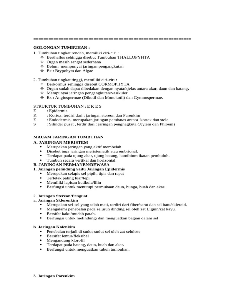 Modul Struktur Dan Fungsi Tubuh Tumbuhan | PDF | Griya & Taman | Sains ...