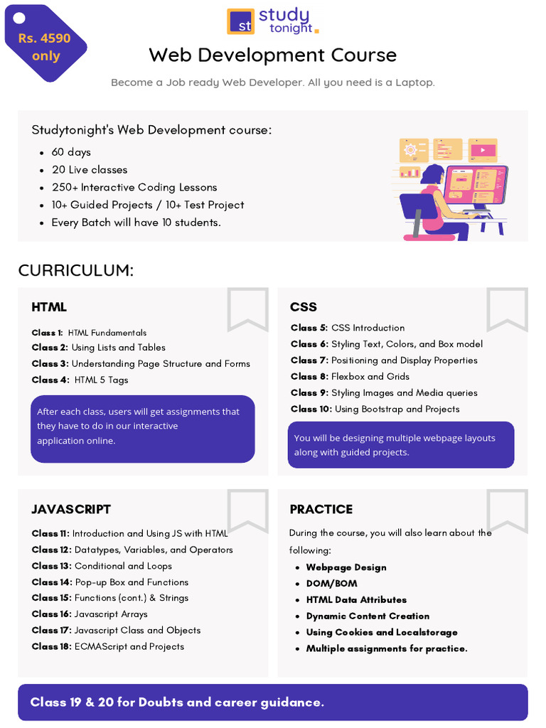 Web-Development-Course | PDF | Html Element | Java Script