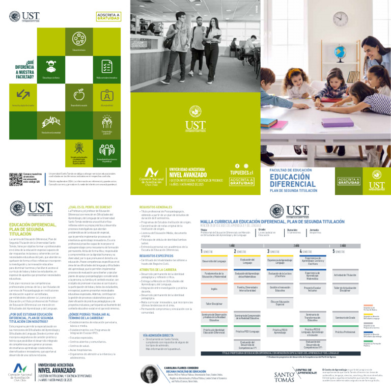 UST-Educ Diferencial Seg Tit 2025 | PDF | Plan de estudios | Aprendizaje