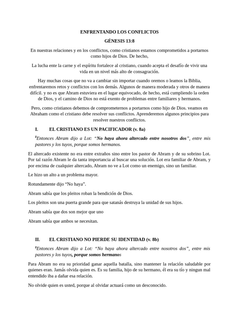 Resolviendo Conflictos como Cristianos | PDF | Abrahán