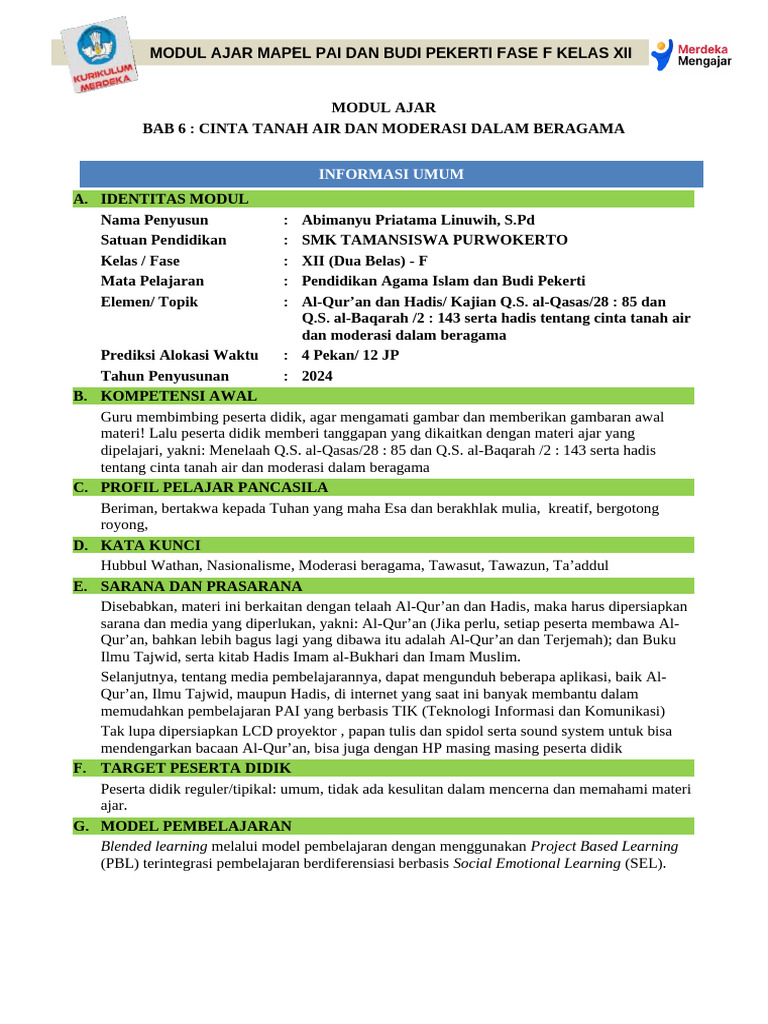 Modul Bab 6 | PDF | Agama & Spiritualitas