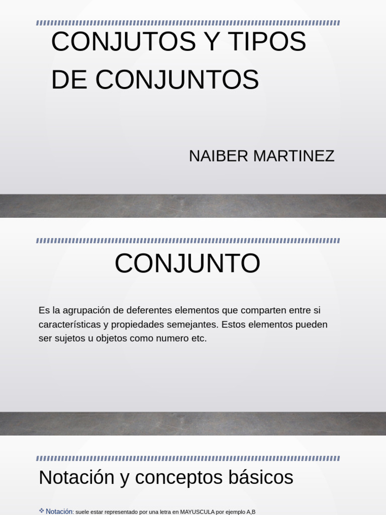 Conjuntos y Tipos de Conjuntos | PDF | Conjunto (Matemáticas) | infinito