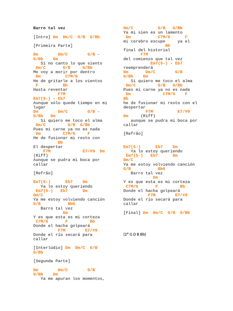 Barro Tal Vez: Letra y Significado | PDF | Música grabada | Grabación ...