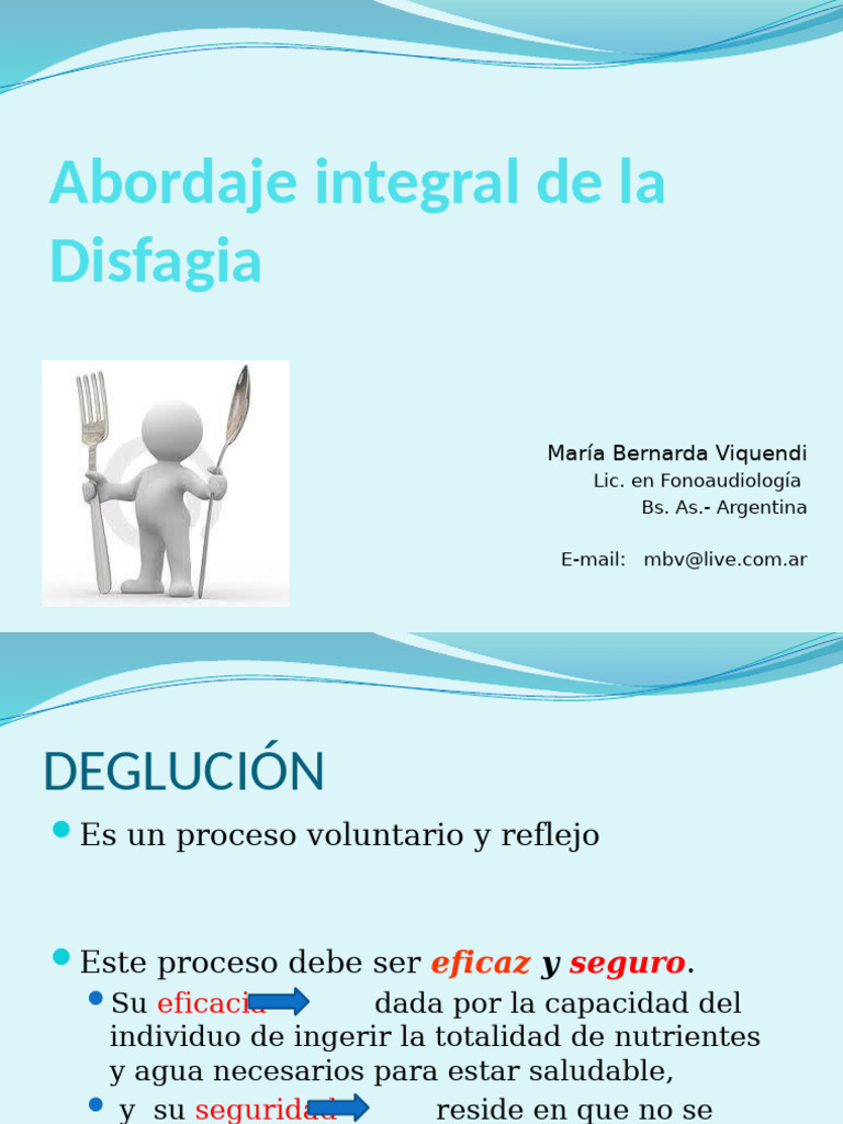 Presentación Abordaje Integral de La Disfagia Editado | PDF