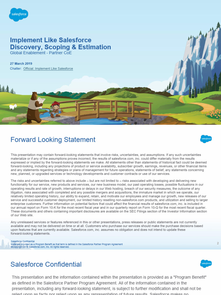 Salesforce Project Scoping Estimating Pdf Risk Performance