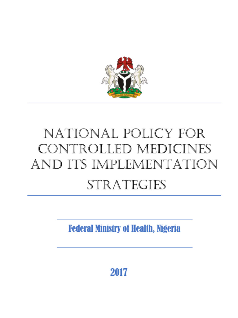 Nigeria's National Policy on Controlled Medicines | PDF | Psychoactive ...