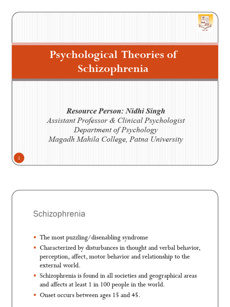 Psychological Theories of Schizophrenia | PDF | Schizophrenia | Mental ...
