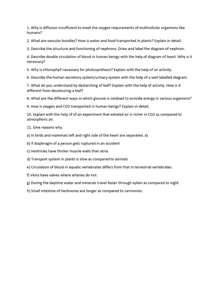Bio - 1st Practice Set | PDF